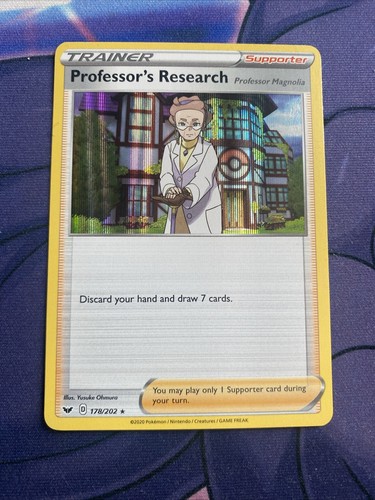 Pokémon TCG Sword And Shield Base Holo Professors Research 178/202 | eBay