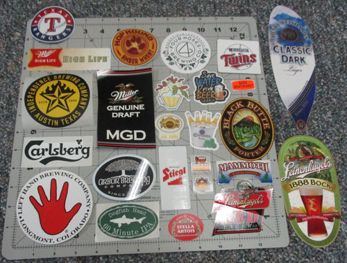 25 BEER STICKER PACK LOT decal craft beer brewing brewery tap handle B2 ...