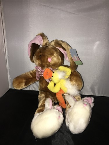 Dan Dee Collectors Plush Bunny With Pink and White Rabbit Slippers ...