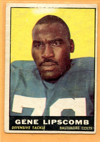 1961 Topps Football #8 Gene Lipscomb (Poor) Box701--Baltimore Colts | eBay
