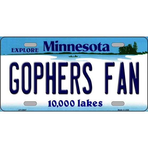 Gophers Fan Novelty Metal License Plate Tag LP-12847 | eBay