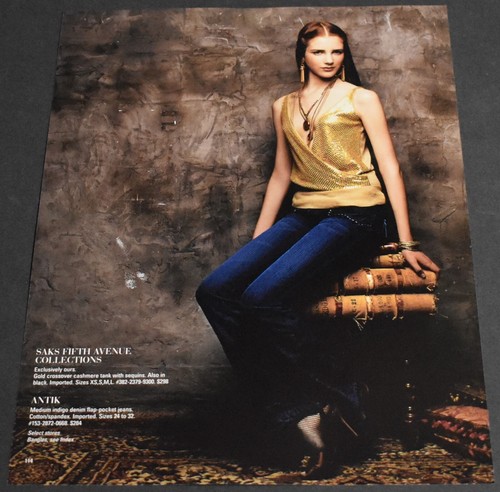 2005 Print Ad Sexy Fashion Heels Long Legs Lady Brunette Feminine Antik ...