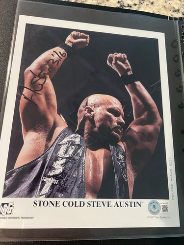 Wwe Stone Cold Steve Austin Autographed Signed Wrestling 8x10 Beckett ...