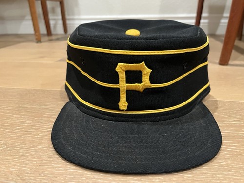 VTG New Era Pittsburgh Pirates Fitted 7 1/2 Pillbox Hat Cap 80s 70s ...