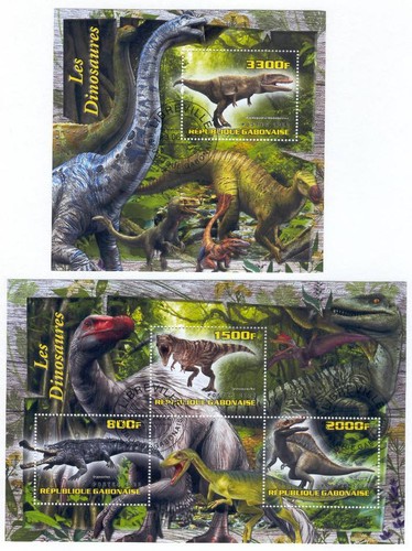 Lollini B07 Gabon 2022 Prehistoric Animals Dinosaurs 2 Sheets | eBay