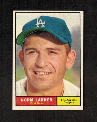 1961 Topps Baseball #130 Norm Larker "Dodgers" NRMT | eBay