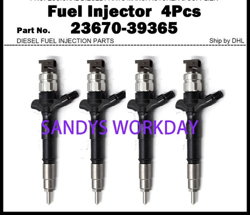 23670-39365 4x Injector for Denso Toyota Hilux 2.5d 3.0d 2010- 2KD-FTV ...