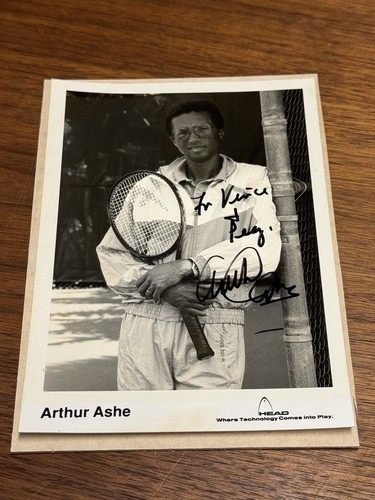 ARTHUR ASHE Autographed 5 X 7 Photo Personalized To Vince And Peg JD | eBay