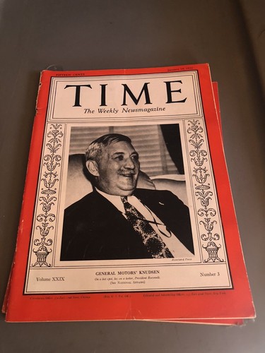 MAGAZINE TIME William S. Knudson JANUARY 18 1937 | eBay
