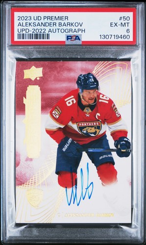 2023 UD PREMIER UPDATE 2022-23 UD PREMIER AUTO #50 ALEKSANDER BARKOV ...