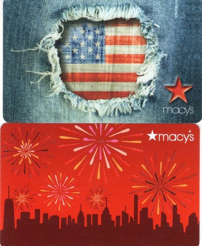 2 X NEWEST MACY'S DEPT. STORE 4th of JULYNEW YORK FIREWORKS GIFT CARDS ...