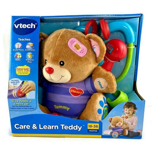 VTech Care and Learn Teddy Bear Talks Sings Musical Toy Educational EUC ...