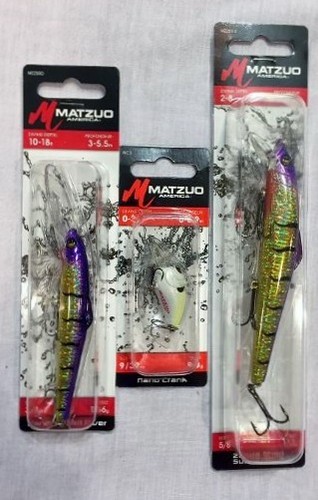3 Matzuo Tournament Crank fishing lures Shad & Prism ~ New In Package ...