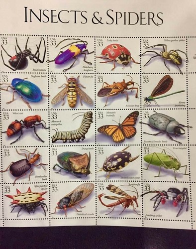 Insects & Spiders 33¢ USPS 20 Postage Stamps Unused 1998 | eBay