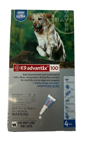 K9 Advantix II 100 Flea Medicine Extra Large XL Size Dog 4 Month Pack ...