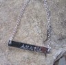 Sweetie Handstamped Bar Pendant Sterling Silver Motek Hebrew Necklace ...