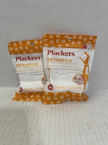 Plackers Orthopick, Floss Picks, 36 Count Lot Of 2 Packs | eBay