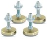 4 Pack - 3/8-16 Leveler Feet Kit Swivel Base Furniture 4 Prong Jam T ...
