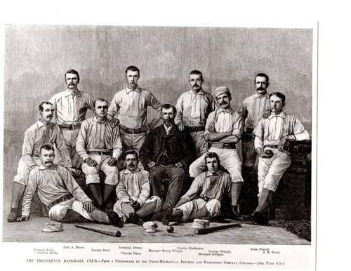 1881 PROVIDENCE GRAYS 8X10 PHOTO TEAM BASEBALL RHODE ISLAND WRIGHT HOF ...
