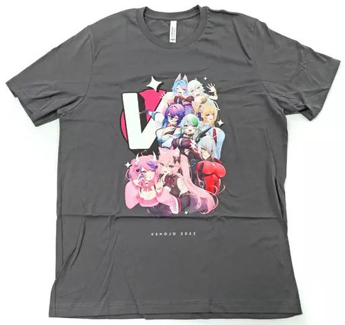 CLOTHING GROUP VSHOJO T-SHIRT GRAY XL SIZE VIRTUAL YOUTUBER | eBay