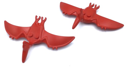 LEGO LOT OF 2 RED PTERODACTYL DINOSAUR DINO ANIMAL FIGURES | eBay