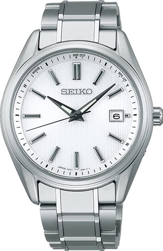 SEIKO Selection SBTM337 Pearl White Titanium Radio Solar Men's Watch ...
