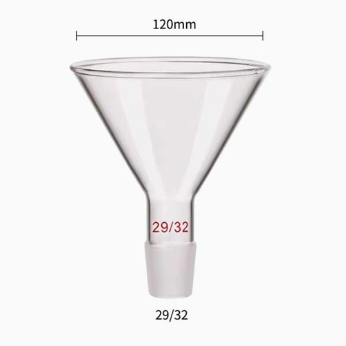 120mm Transparent Glass Funnel with 29/32 Standard Joint Laboratory ...