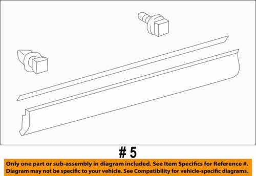 75073-42021 Toyota Moulding, front door outside, lower rh 7507342021 ...