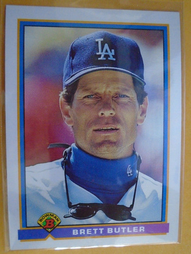 BRETT BUTLER LOS ANGELES DODGERS 1991 BOWMAN BASEBALL CARD #597 | eBay