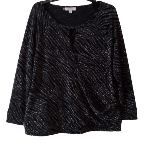 Women's J Lo Beautiful Shiny Sexy Blouse Size 1X Peek A Boo Top | eBay