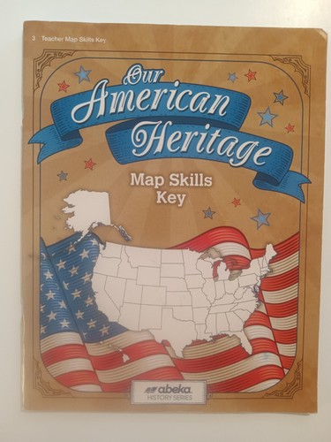 A Beka Our American Heritage Map Skills Key Homeschool Geography Book ...