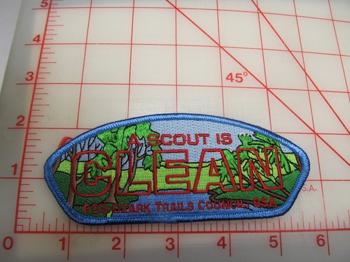 Ozark Trails Council CSP A Scout is CLEAN FOS shoulder patch (mC) | eBay