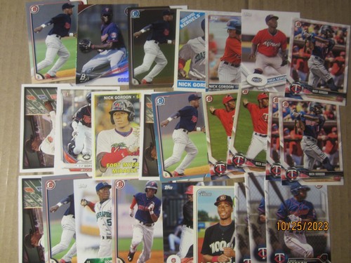 Huge Lot of (25) Nick Gordon Baseball Cards w Rookies RC Twins | eBay