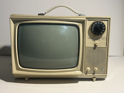 Vintage Admiral CRT TV Flip Knob Tube Television Portable B&W 9 ...