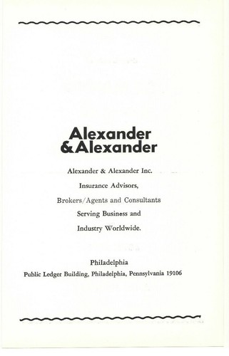 1978 Alexander & Alexander Insurance Advisors Advertisement ...