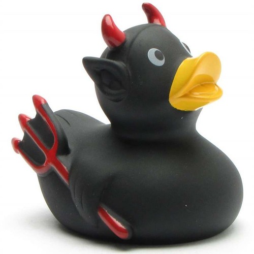 Rubber Duck Bath Duck Devil black Ducky Rubber Duckie | eBay