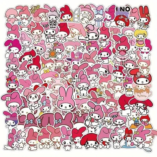 10 Cute Adorable Kawaii My Melody Sticker Vinyl Decals Scrapbook ...