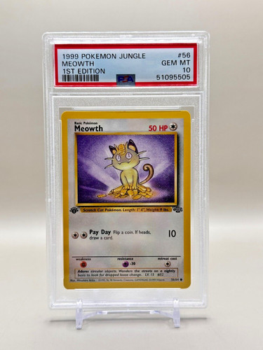 1999 Pokemon Jungle Meowth 1st Edition PSA 10 | eBay