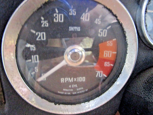 MG Midget MGB Tachometer Original Smiths 1968-1972 #RVI1419/00 7000rpm ...