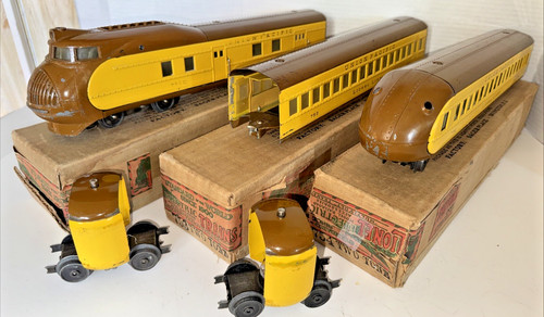LIONEL PREWAR O GAUGE M10000 752E/753/754 UP STREAMLINER TRAIN SET OR ...