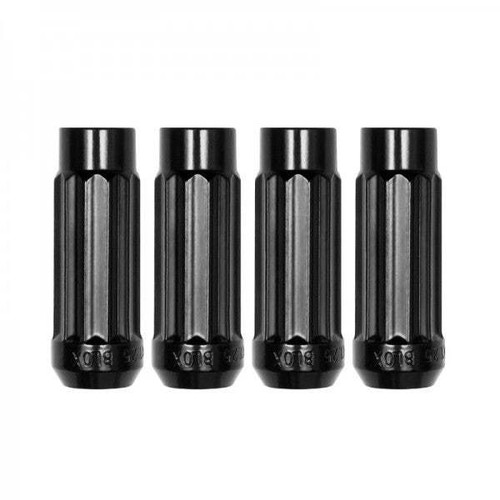 Blox Racing 12-Sided P17 Tuner Lug Nuts 12x1.5 - Black Steel - Set of ...