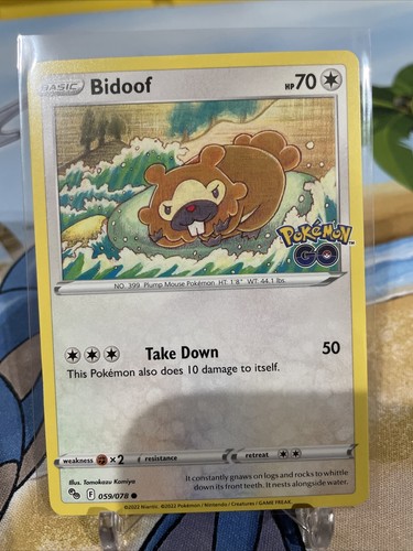 Pokémon TCG Bidoof Pokemon GO 059/078 Regular Common | eBay