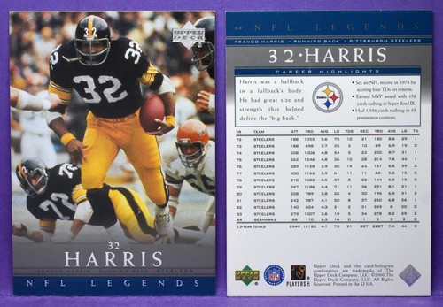Franco Harris Pittsburgh Steelers 2000 Upper Deck Legends Football #64 ...