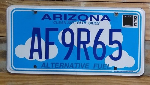 Arizona Alternative Fuel Expired License Plate ~ AF9R65 ~ Flat | eBay