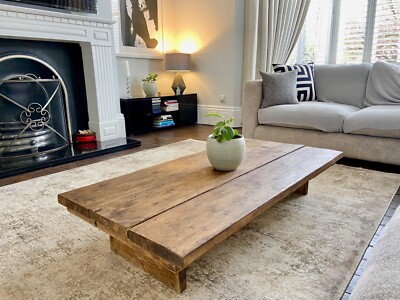 Solid Oak Wood Coffee Table for sale | eBay
