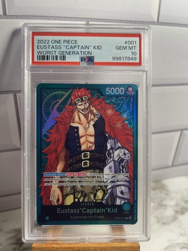 Eustass Captain Kid - ST02-001 - Leader- Foil - Eng- One Piece - PSA 10 ...