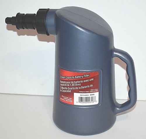 2 Quart Battery Filler Bottle Jug With Automatic Shut Off Golf Cart RV ...