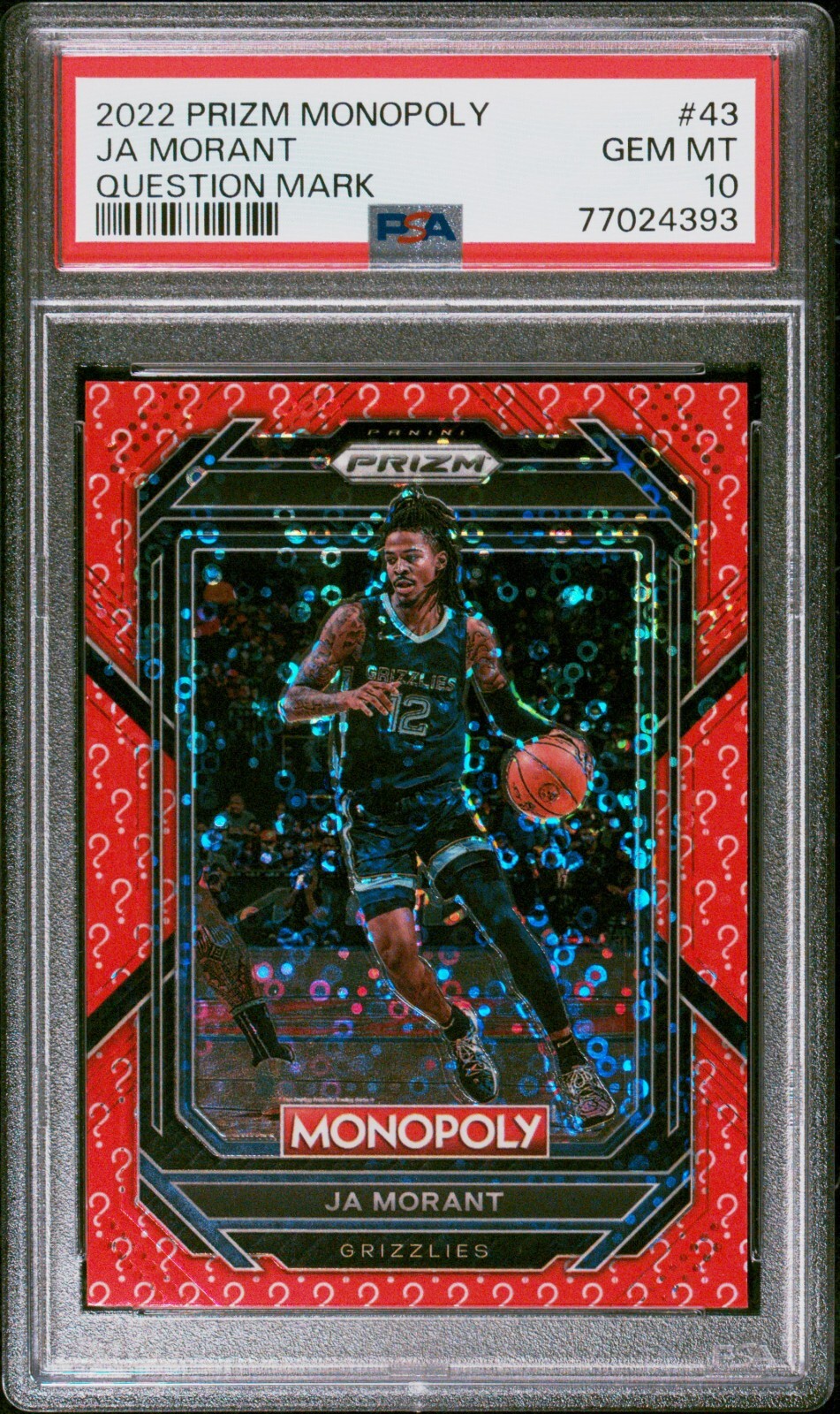 Ja Morant 2022 Prizm Monopoly #43 Question Mark Price Guide - Sports ...