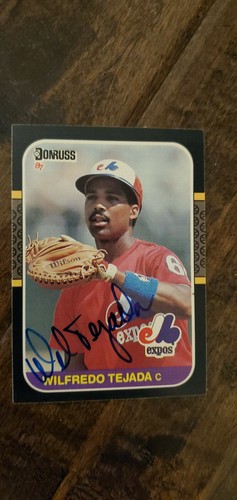 1987 DONRUSS SIGNED AUTO ROOKIE CARD WILFREDO WIL TEJADA MONTREAL EXPOS ...