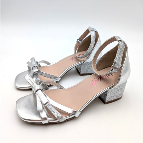Jellypop Zendah Metallic Block Heel Sandal Kids' Girls Silver Size ...